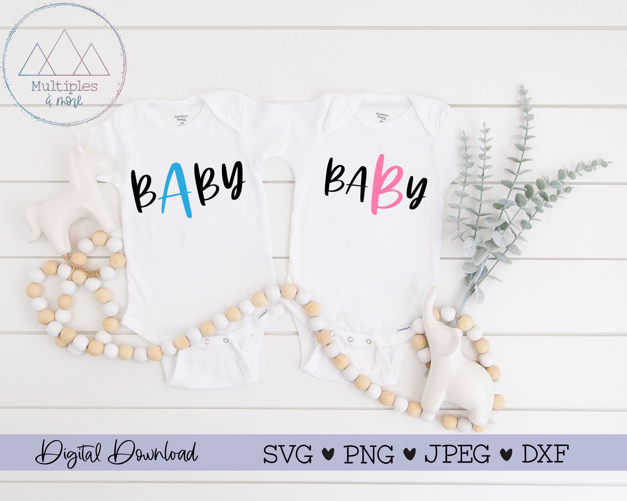 Twins Baby A y Baby B SVG Cut File / Cricut, Silhouette, svg, png / boy ...