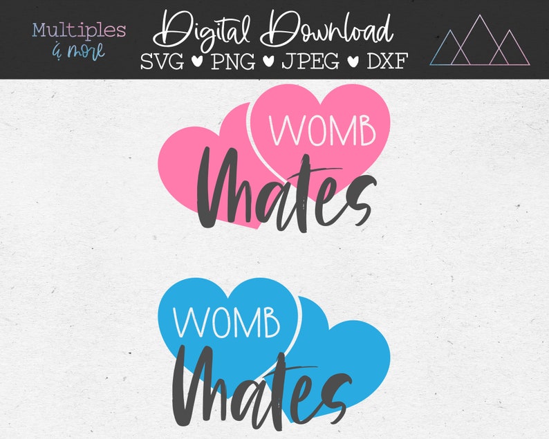 Twins Womb Mates SVG Cut File | Cricut, Silhouette, Svg, Png| Boy Twins ...