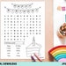Birthday Word Search / Coloring Page / Printable Activity | Etsy