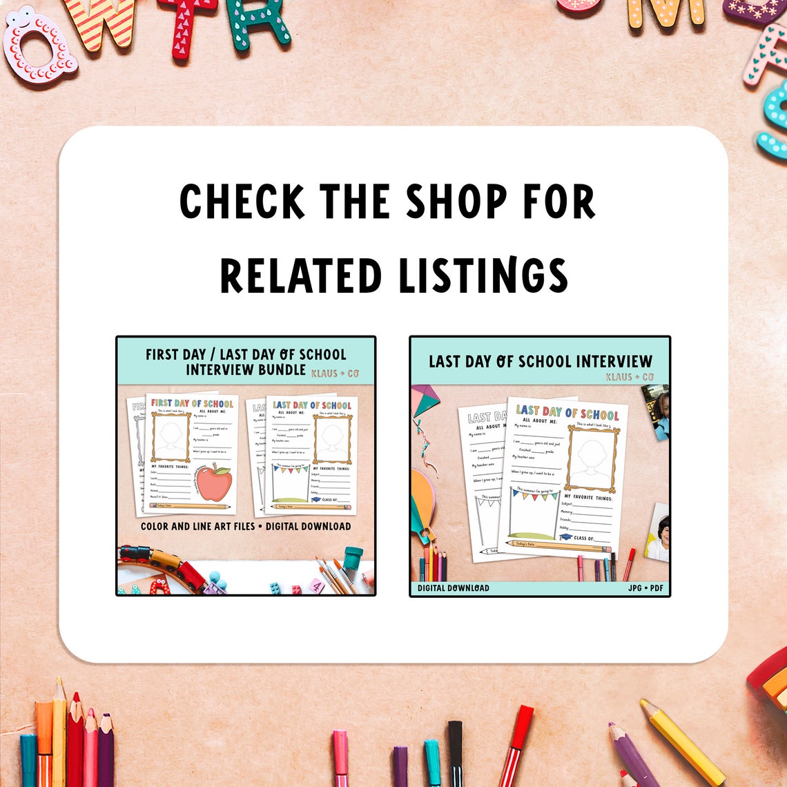 First Day of School Interview / Printable Back to School Activity / All ...