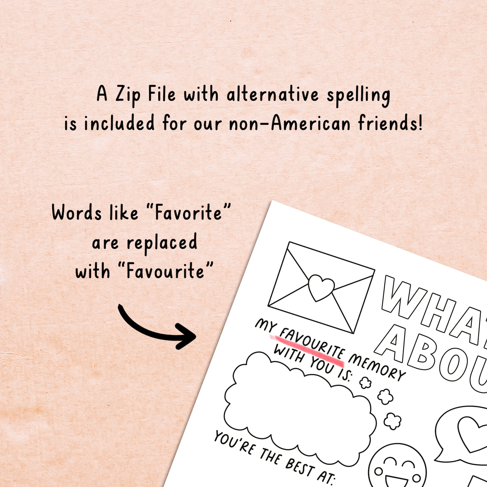 What I Love About You Coloring Page Valentine's Day / Printable Card ...