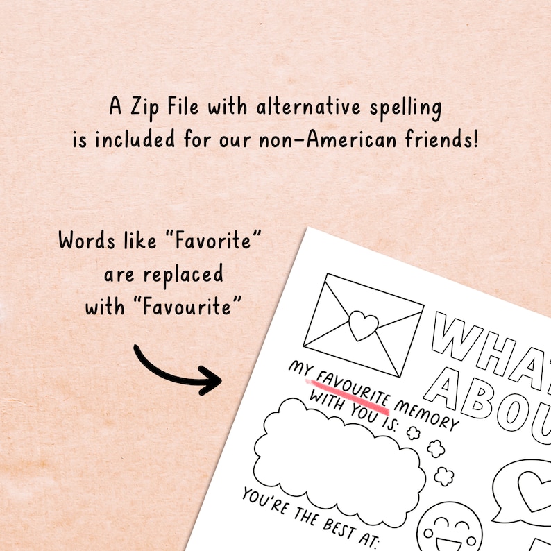 What I Love About You Coloring Page Valentine's Day / Printable Card ...