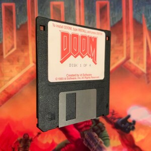 Réplica del disquete original de DOOM - Etsy España