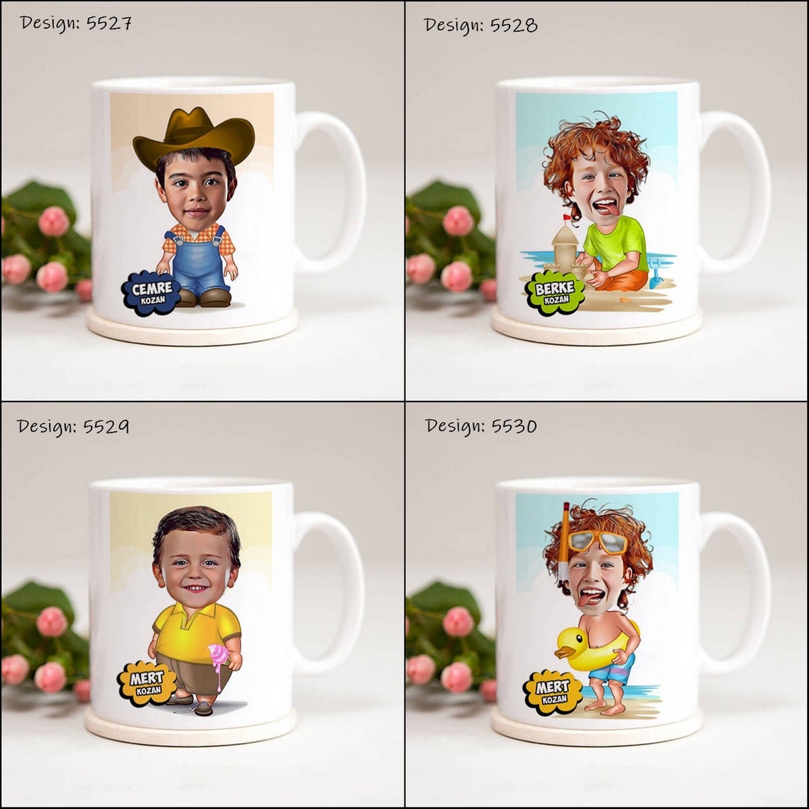 Kids cartoon mup Kids cup Customizable kids cup Children | Etsy