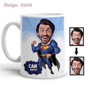 Custom Cartoon Drawıng Coffee Mug | Hand-made Mug | Personalized Gift ...