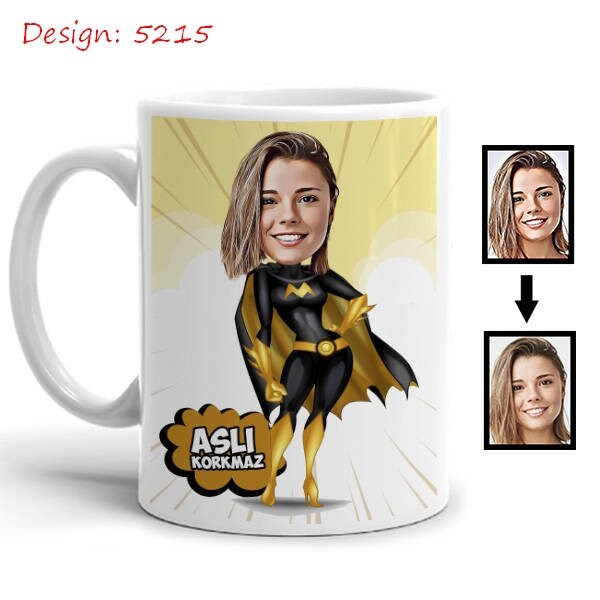 Custom Cartoon Drawıng Coffee Mug | Hand-made Mug | Personalized Gift ...