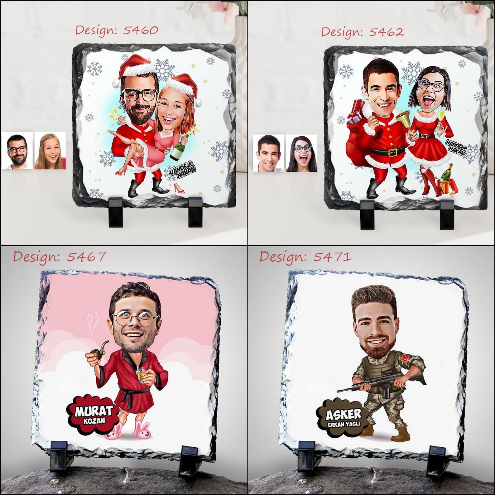 Personalized Photo Slate Cartoon Photo Slatecustom Photo | Etsy