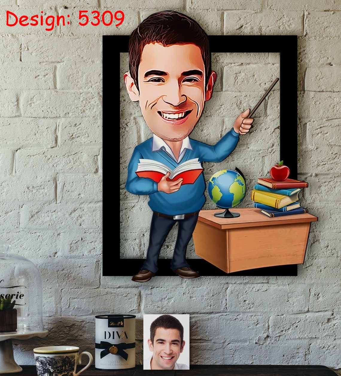 Teacher Gift Personalized Teacher Gift Teacher Portrait | Etsy