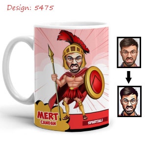 Custom Cartoon Drawıng Coffee Mug | Hand-made Mug | Personalized Gift ...