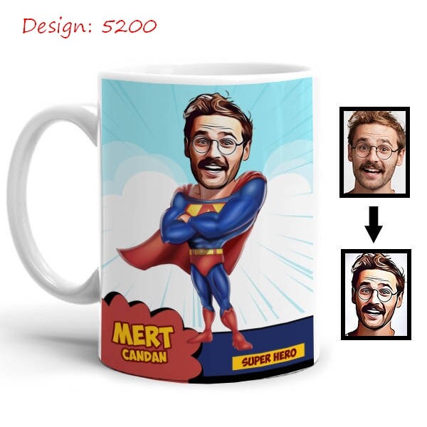 Custom Cartoon Drawıng Coffee Mug | Hand-made Mug | Personalized Gift ...