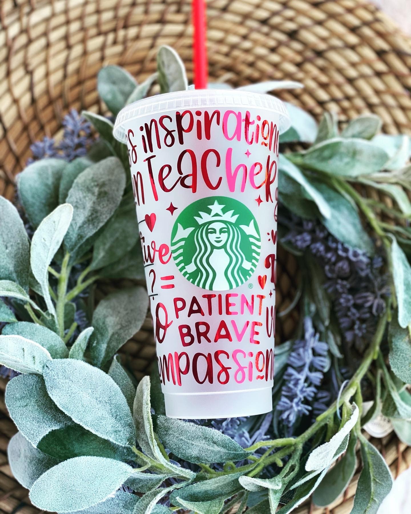 Starbucks Teacher Cup Starbucks Teacher Gift Gift for | Etsy
