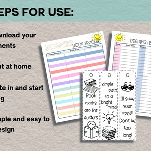 Summer Reading Log for Kids, Reading Tracker, Reading Challenge ...