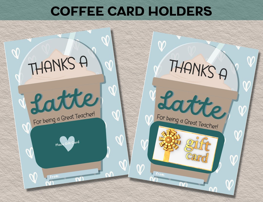 Teacher Appreciation, Gift Card Holder, Last Minute Gift, Printable ...