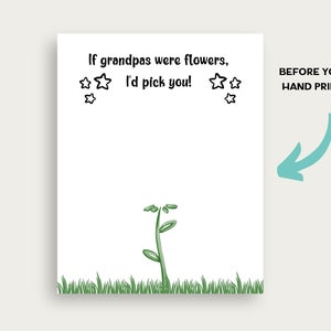 Grandpa Father's Day Handprint Craft, Handprint Art Printable, Kids ...