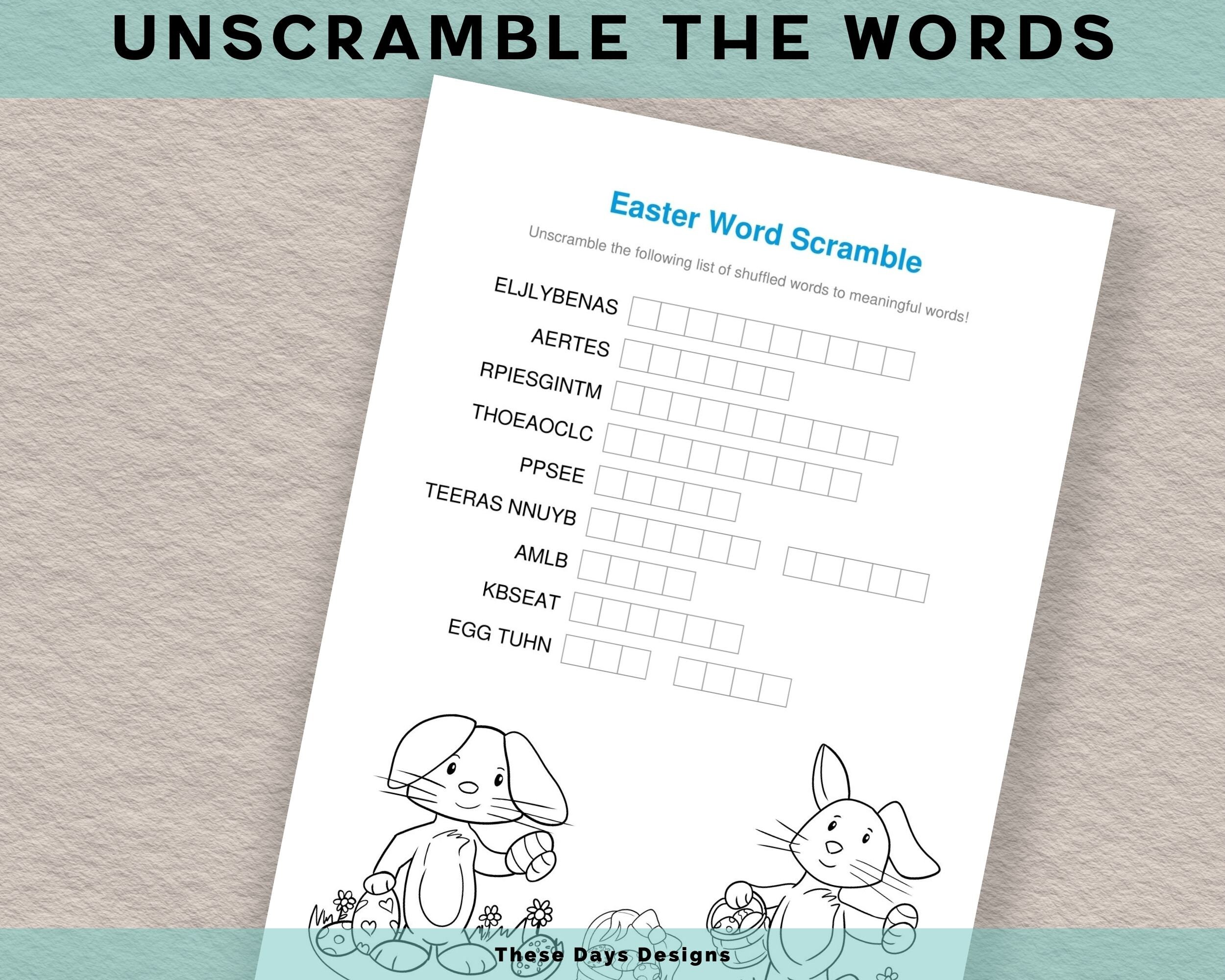 Easter Activity Pages, for Kids, PDF Digital Download, Easter Printable ...