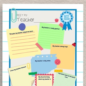 Teacher Appreciation Week, All About My Teacher, Teacher Printable ...