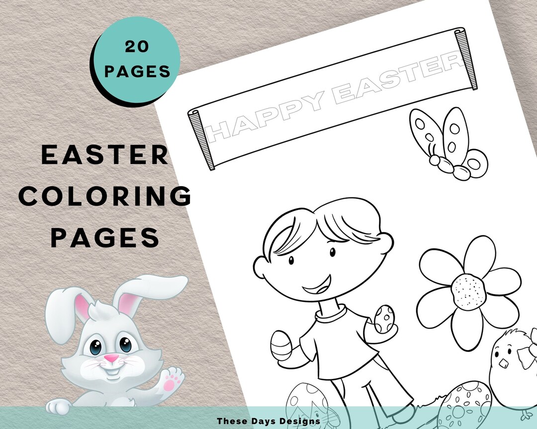 Easter Coloring Pages for Kids, for Boys, for Girls, Easter Printable ...