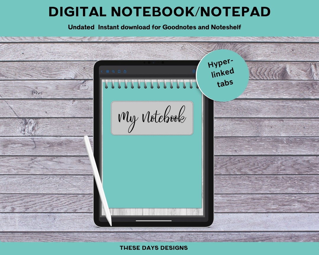 Digital Notepad, Digital Note Taking Template Goodnotes, College ...