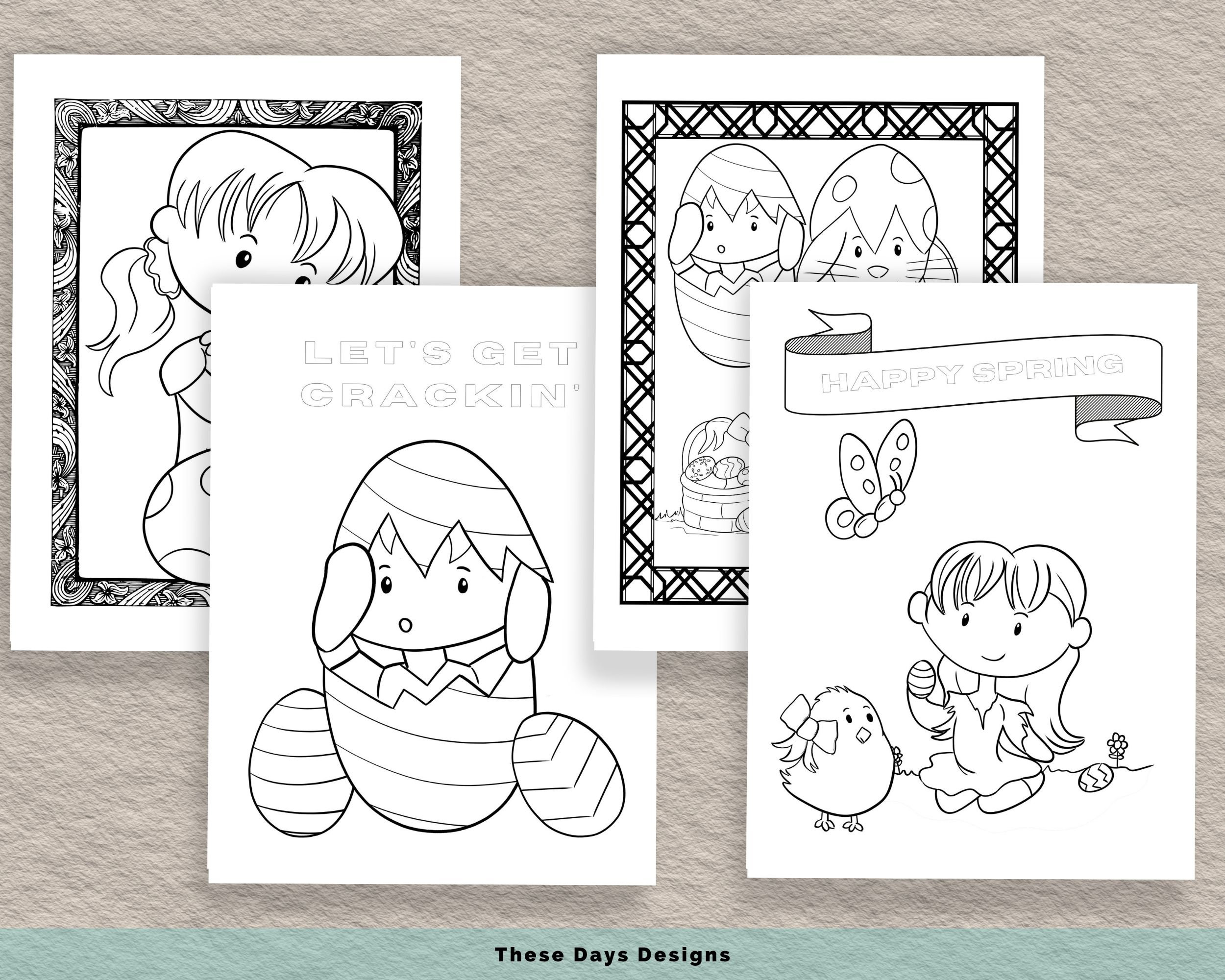 Easter Coloring Pages for Kids, for Boys, for Girls, Easter Printable ...