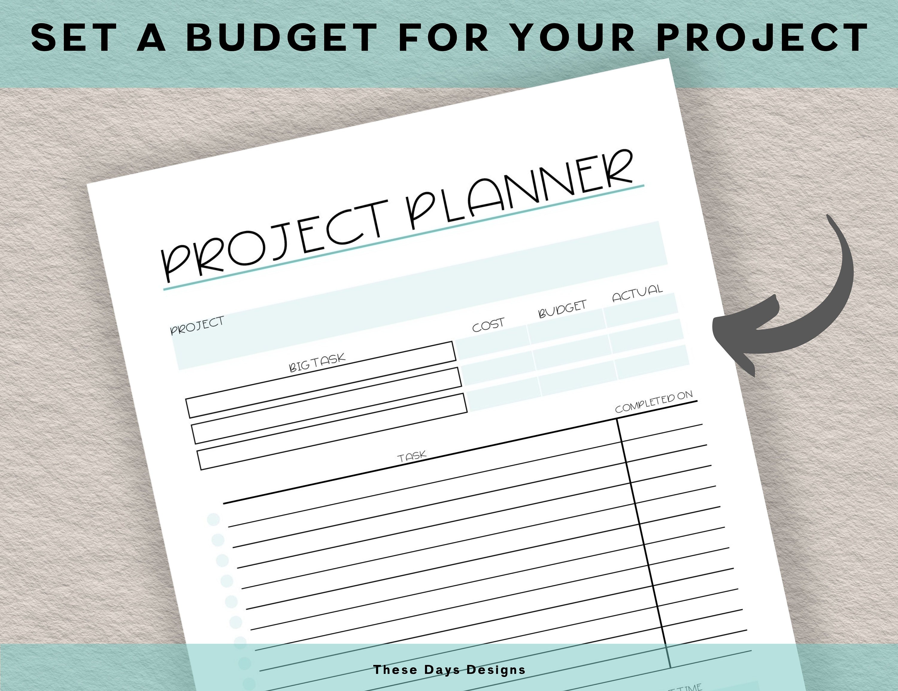 Home Project Planner PDF, Printable, Project Management, Money ...