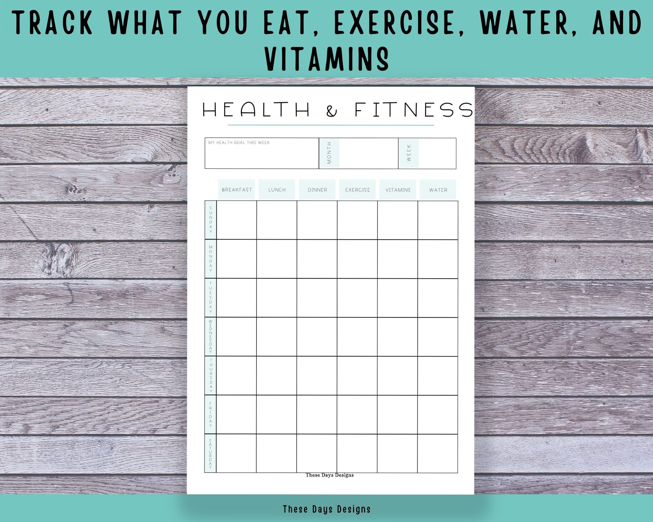 Weight Loss Planner Printable Weight Tracker Lose Weight | Etsy