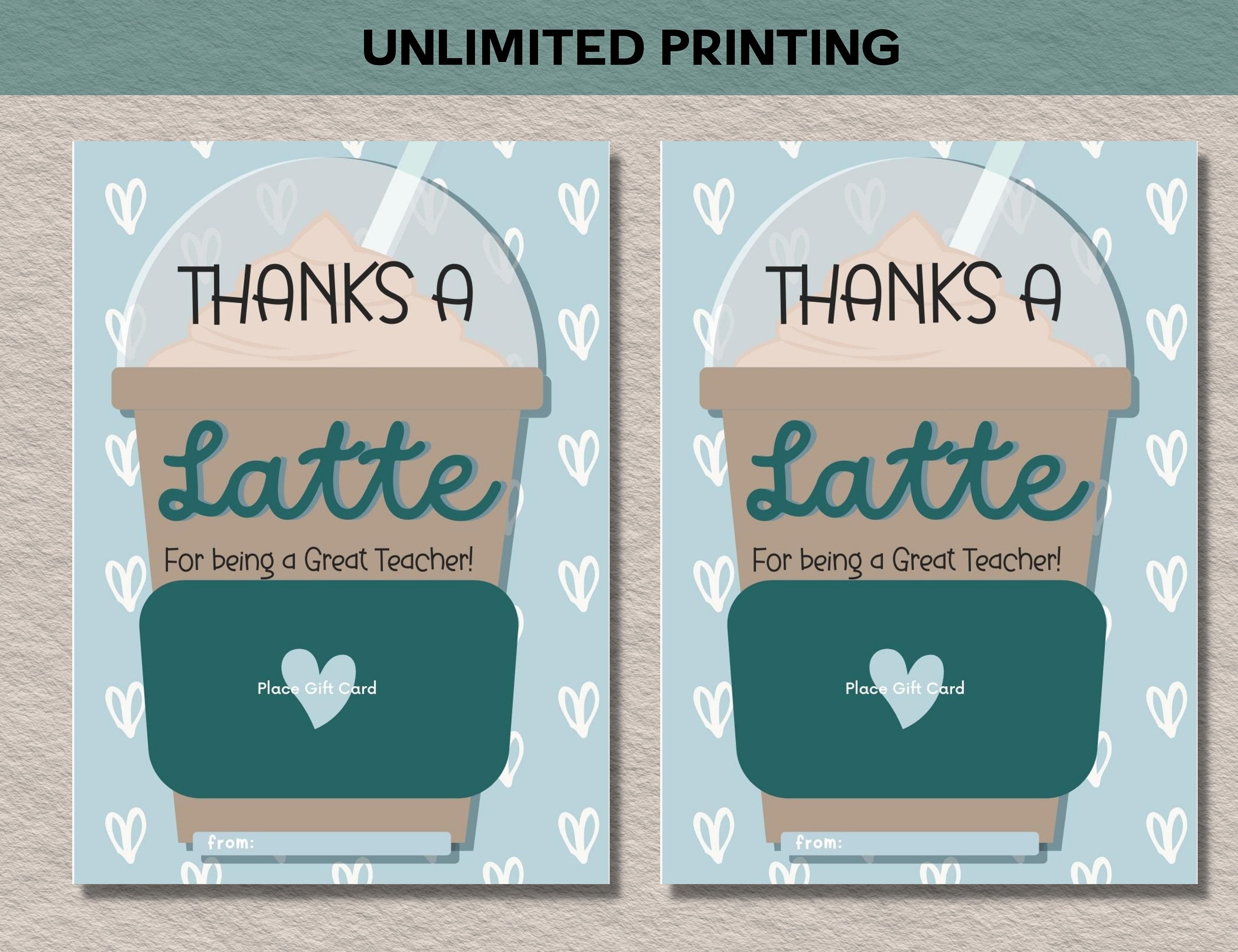 Teacher Appreciation, Gift Card Holder, Last Minute Gift, Printable ...