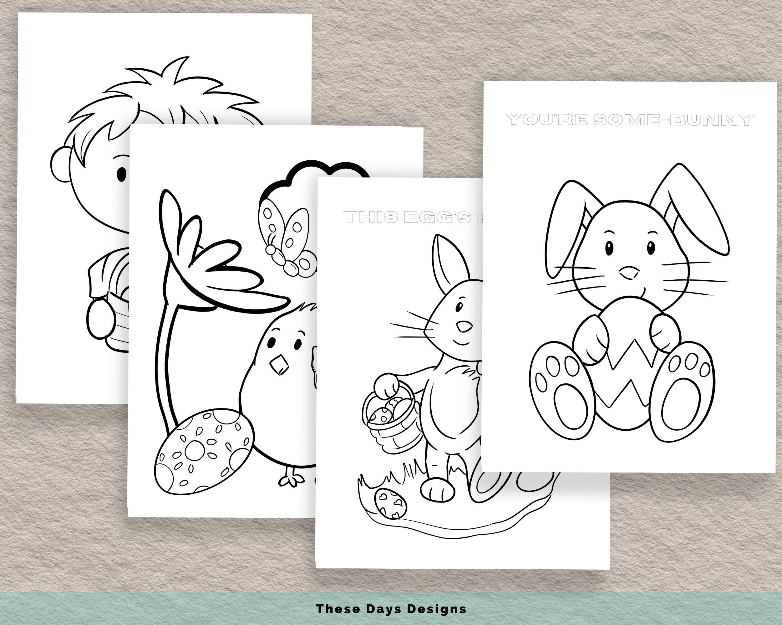 Easter Coloring Pages for Kids, for Boys, for Girls, Easter Printable ...