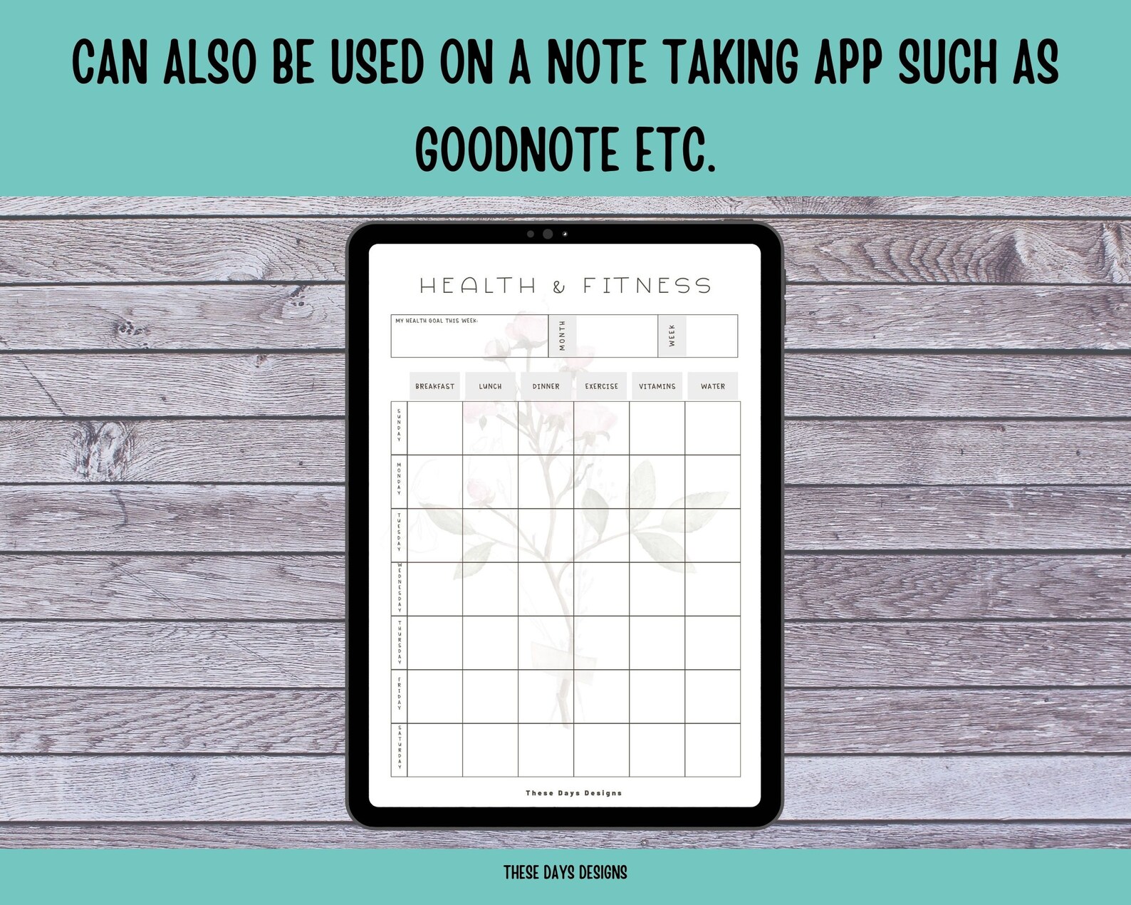 Fitness Planner, Meal Planner, Printable, Health Tracker, Fitness ...