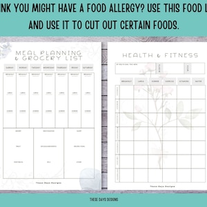 Fitness Planner, Meal Planner, Printable, Health Tracker, Fitness ...