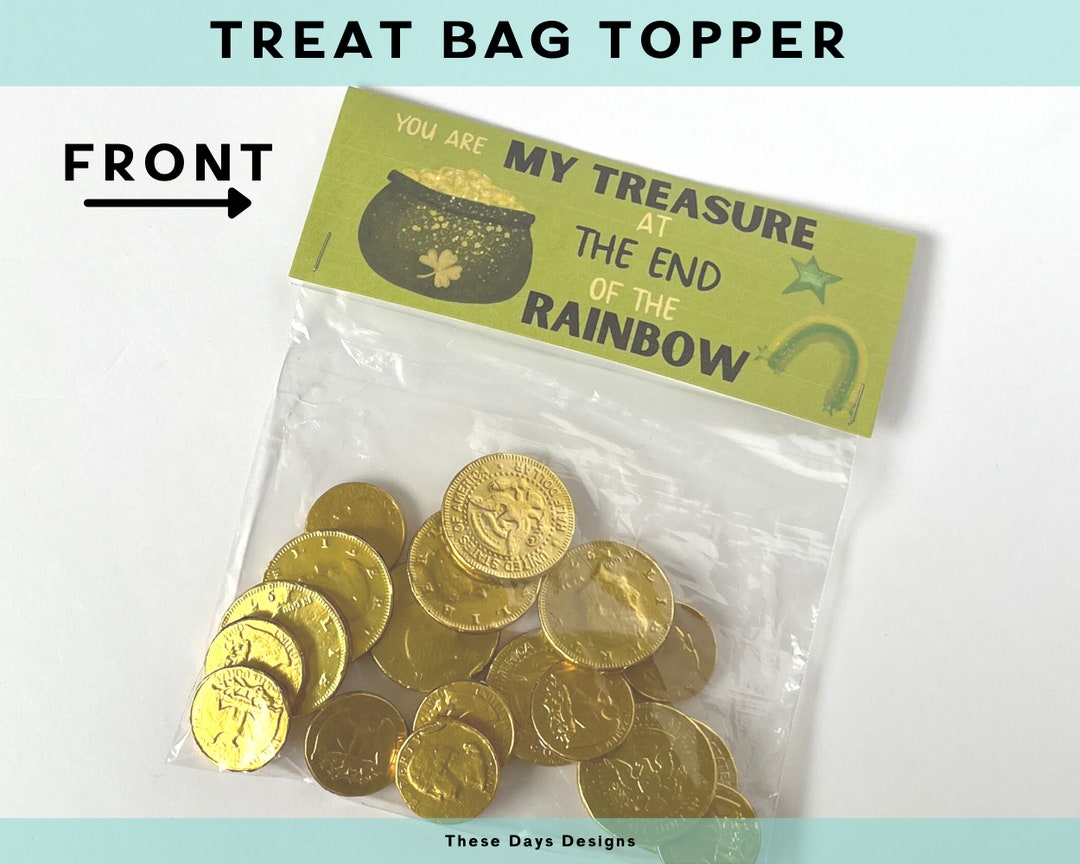 St. Patrick's Day Treat Bag Topper for Kids, Treat Bag Labels ...