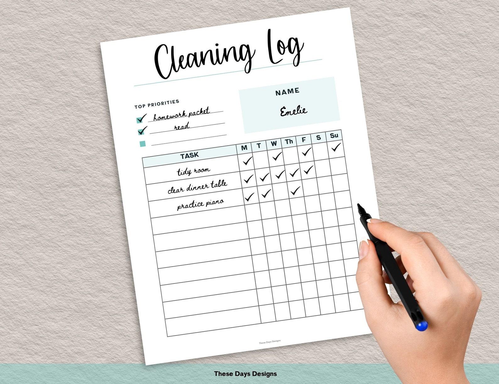 Editable Cleaning Schedule, Printable Cleaning Checklist, Cleaning ...