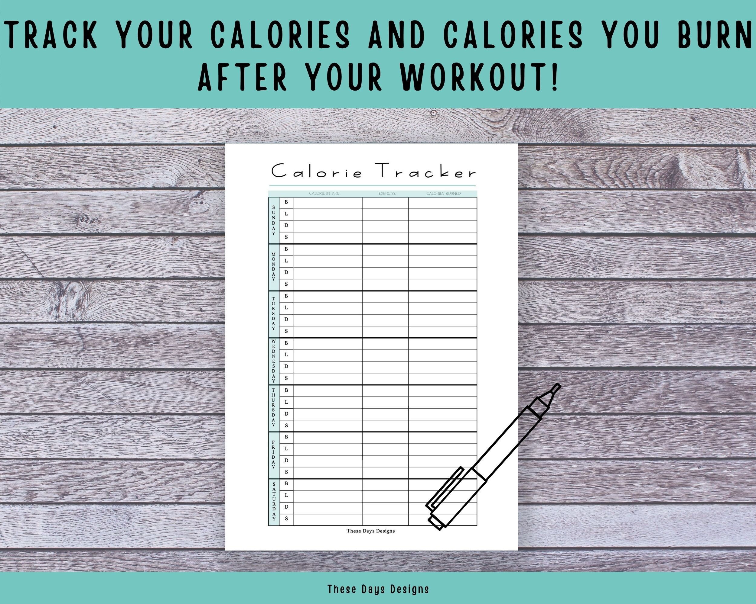 Weight Loss Planner Printable Weight Tracker Lose Weight | Etsy