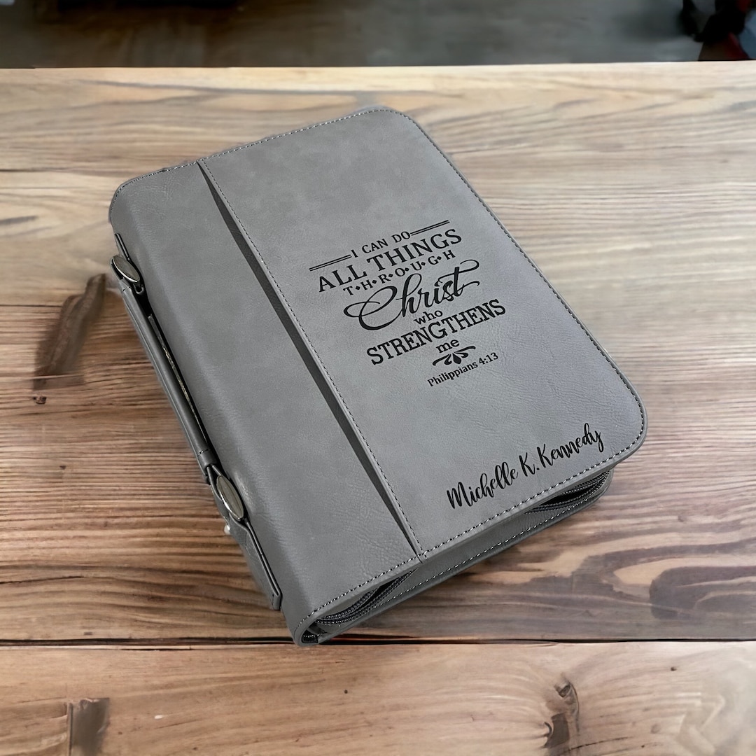 Laser Engraved Bible Cover, Personalized Bible Cover, Custom Gift ...