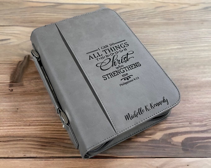 Laser Engraved Bible Cover, Personalized Bible Cover, Custom Gift ...