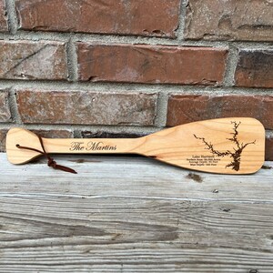 Laser Engraved Lake Paddle, Personalized Oar, Lake Hartwell ...