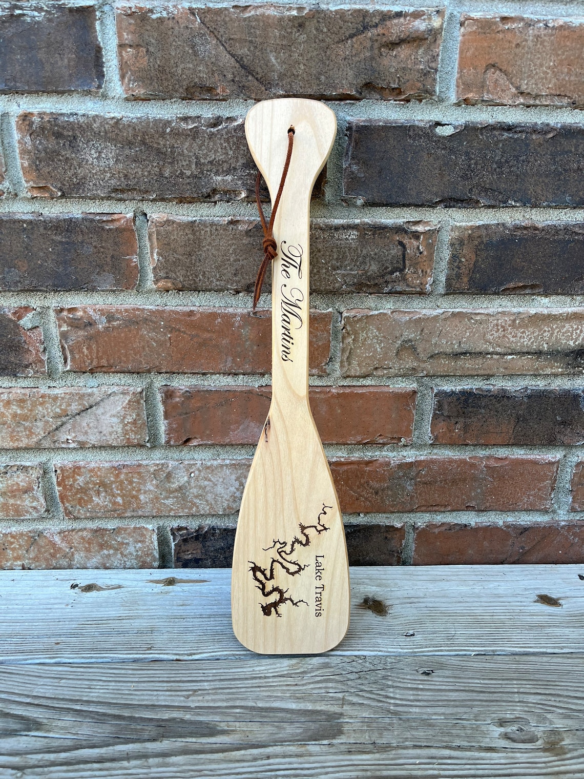 Laser Engraved Lake Paddle Personalized Oar Lake Travis - Etsy