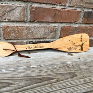Laser Engraved Lake Paddle, Personalized Oar, Lake Hartwell ...