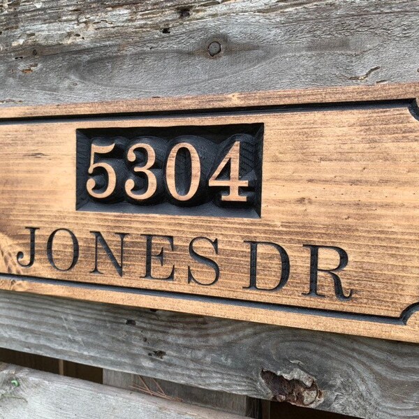Wooden Address Sign - Etsy