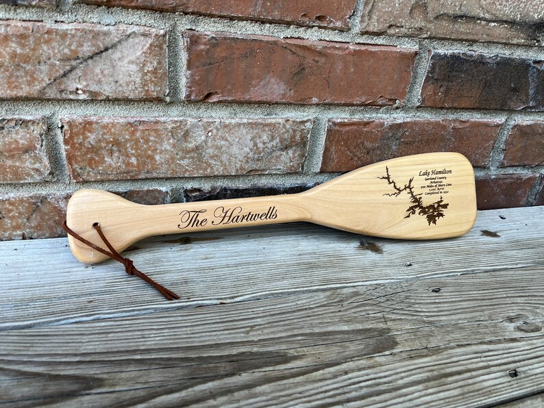 Laser Engraved Lake Paddle Personalized Oar Lake Hamilton - Etsy