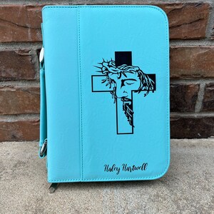 Personalized Leather Bible Cover, Laser Engraved Bible Cover ...
