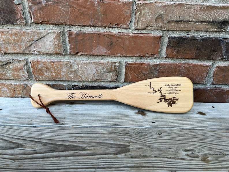 Laser Engraved Lake Paddle Personalized Oar Lake Hamilton - Etsy