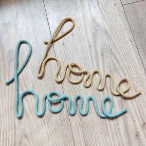 Knitted Wire Word Art Wire Art Word Art Home Sign Welcome - Etsy
