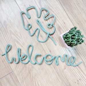 Knitted Wire Word Art Wire Art Word Art Home Sign Welcome - Etsy