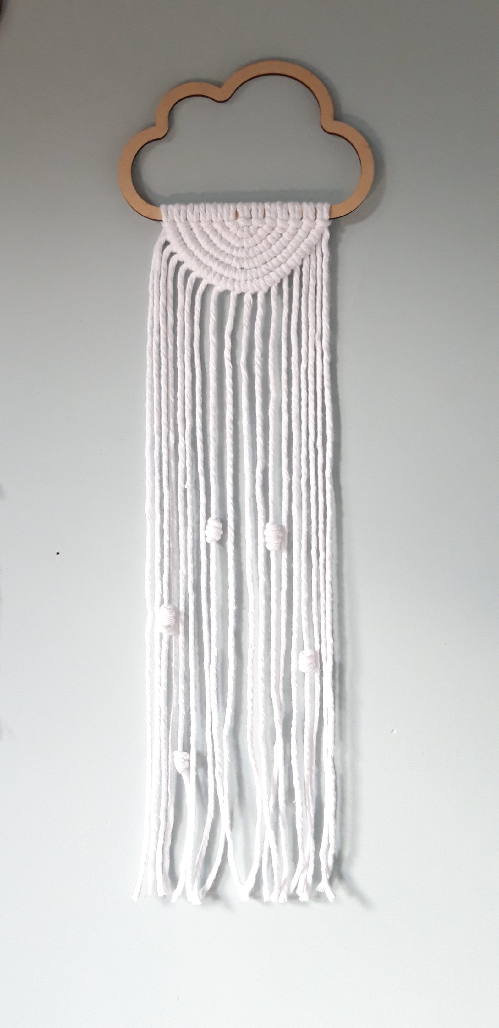 Macrame Cloud Wall Hanging Nursery Cloud Decoration - Etsy