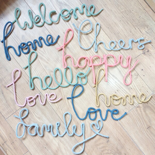 Knitted Wire Word Art - Etsy
