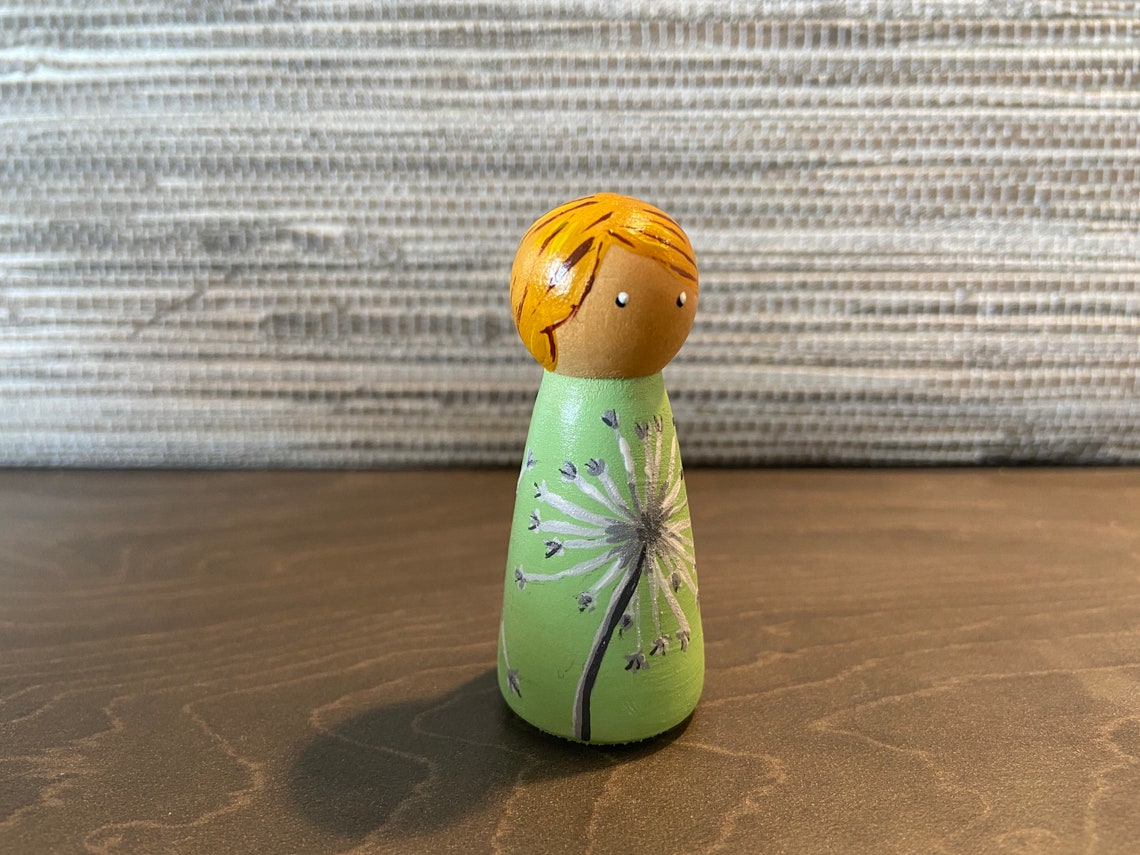 Positive Thinking Dandelion Peg Doll - Etsy UK
