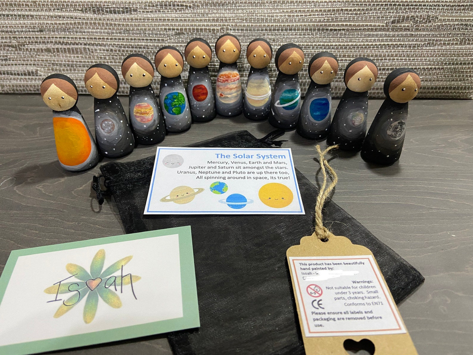 Solar System Learning Peg Doll Set - Etsy