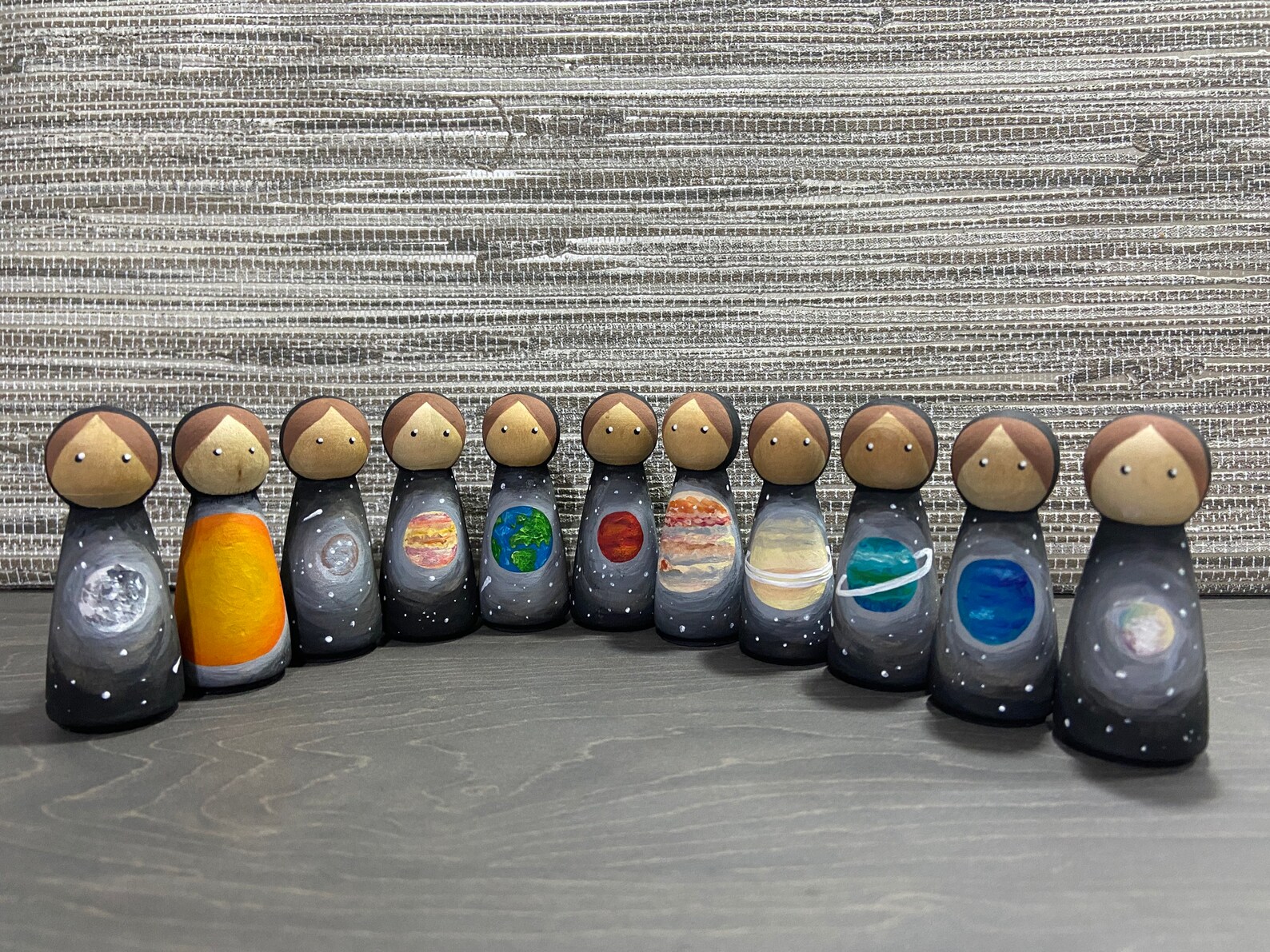Solar System Learning Peg Doll Set - Etsy