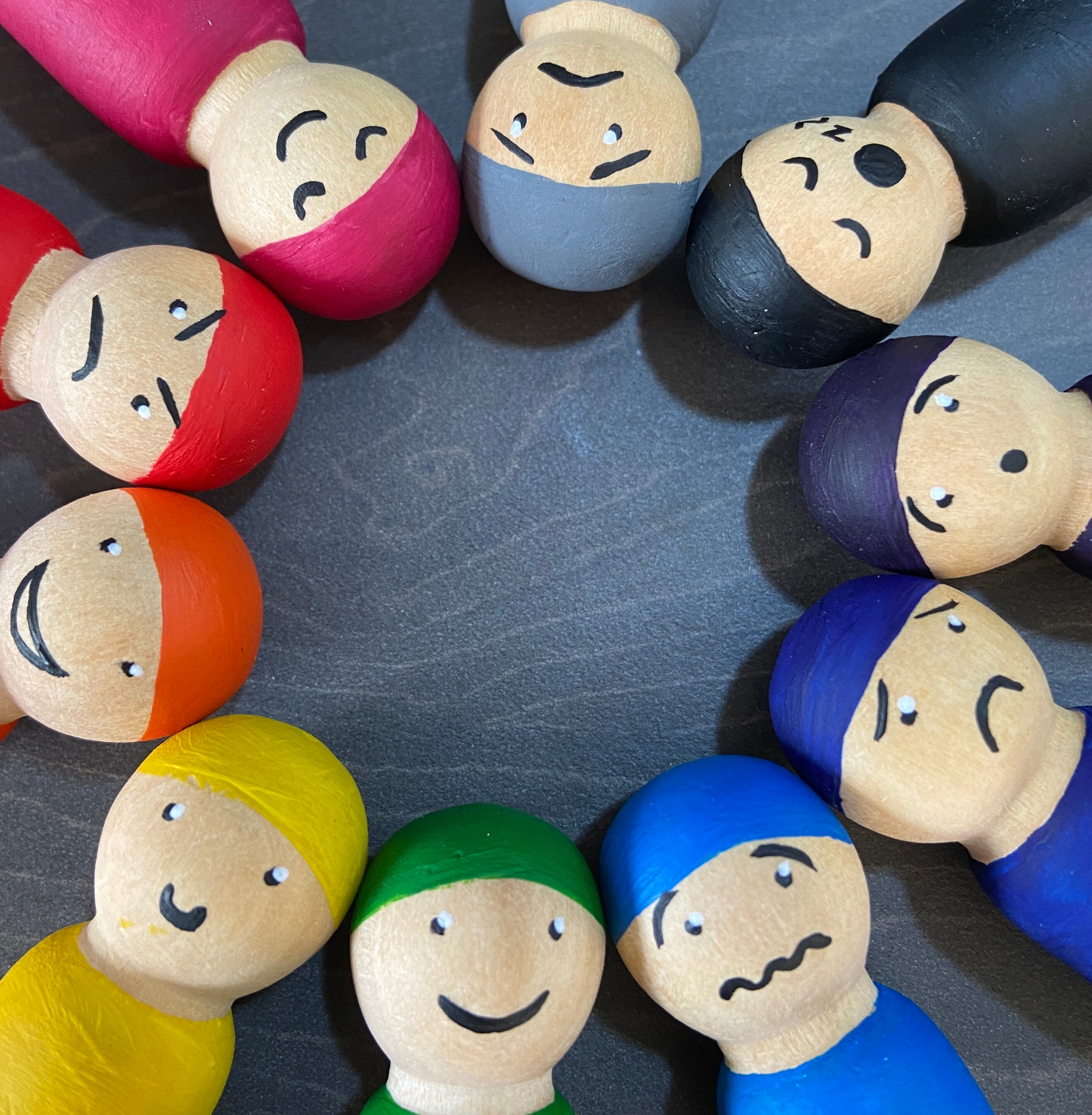 Emotions Feelings Sensory Peg Doll Set - Etsy