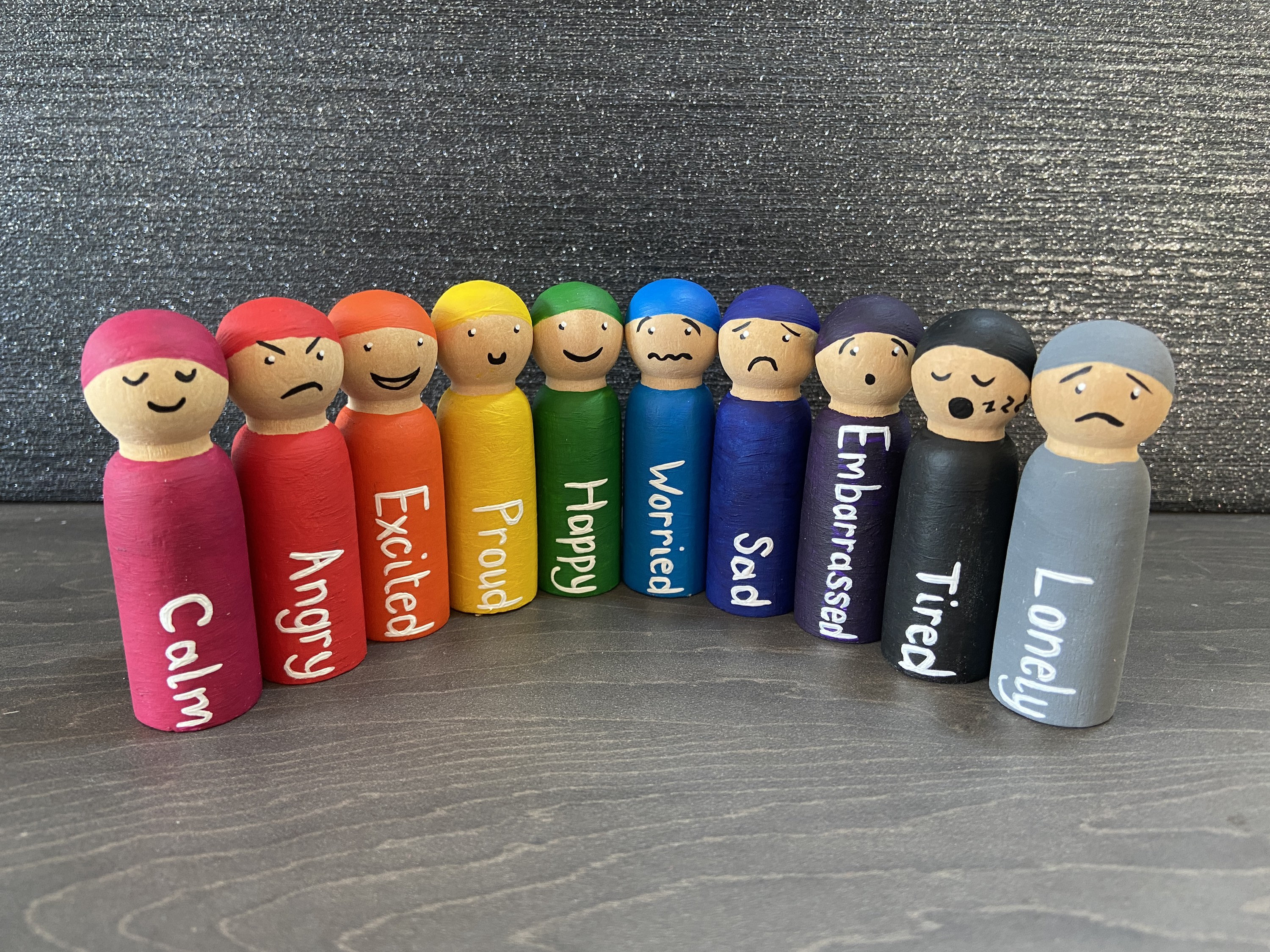 Emotions Feelings Sensory Peg Doll Set - Etsy